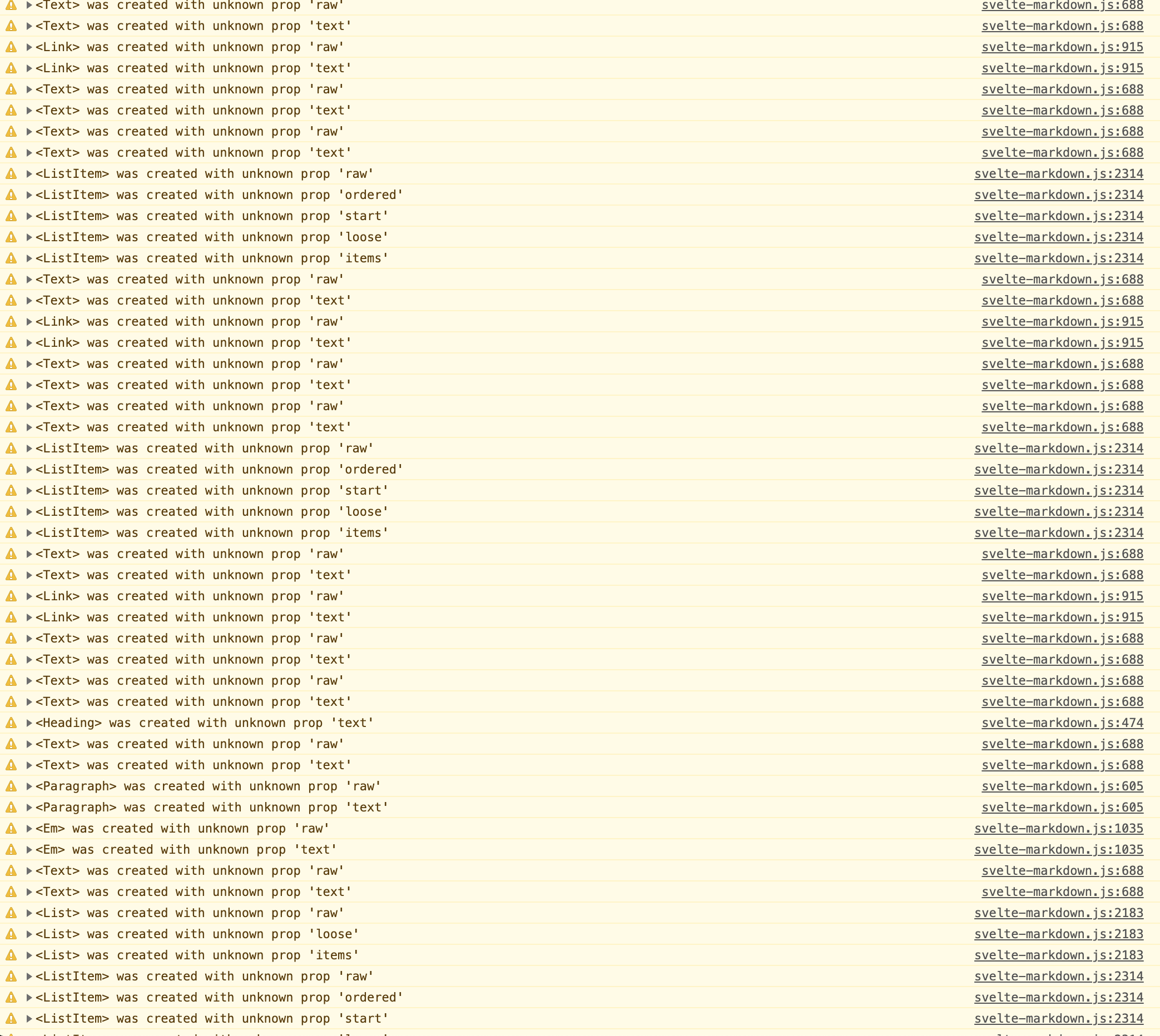 warning message if the markdown getting rendered · Issue #5 · pablo-abc/svelte-markdown · GitHub