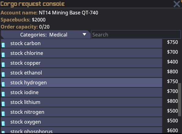 Basic reagents should be orderable from cargo · Issue #11316 · space-wizards/space-station-14 ...