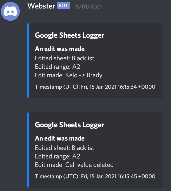 Google Sheets To Discord