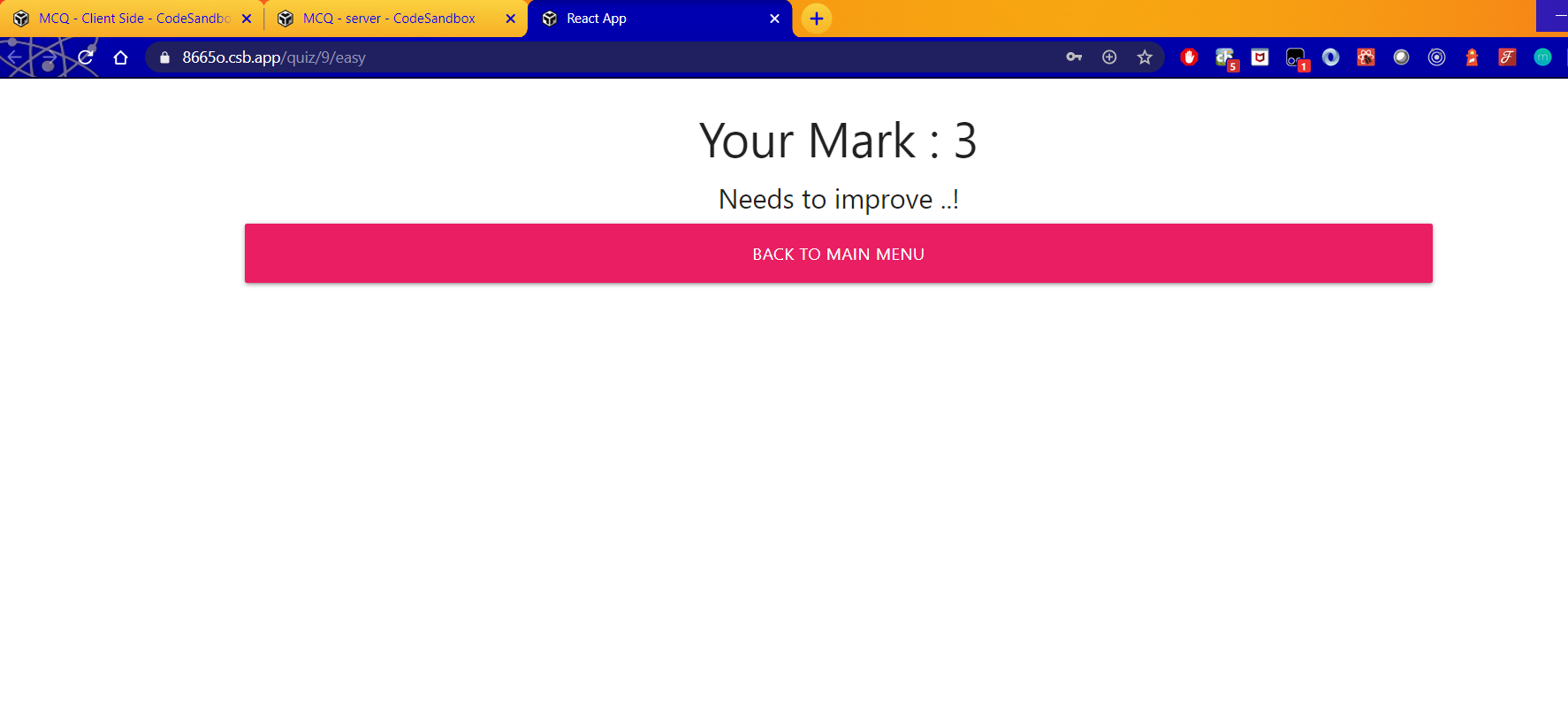 mcq-client-side - Codesandbox