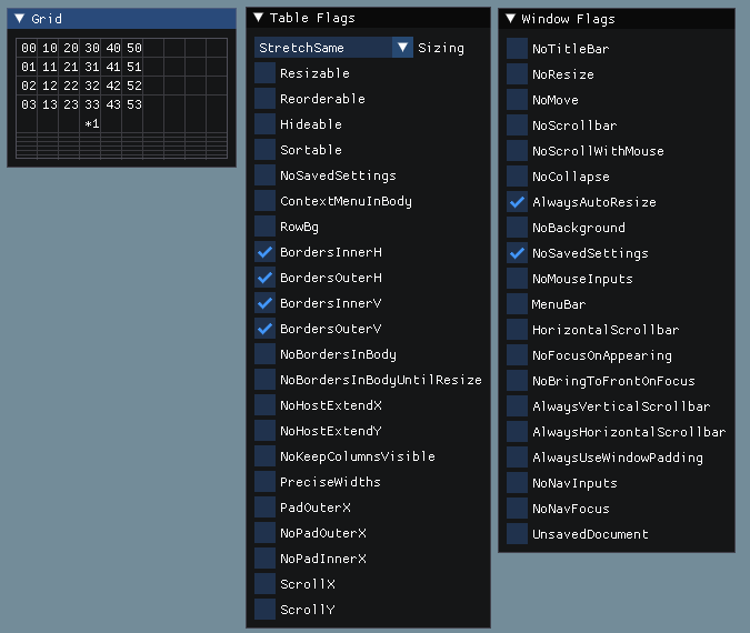Qs Creating A Grid Table · Issue 4396 · Ocornut Imgui · Github