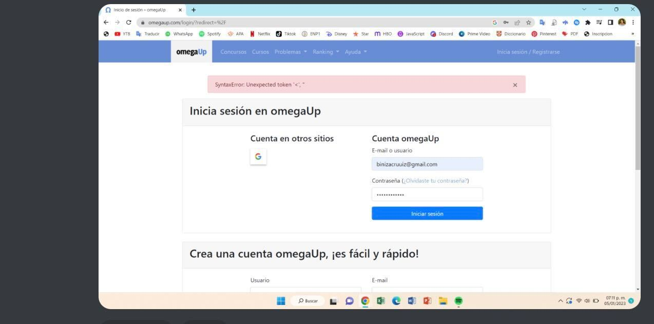 [BUG] Al intentar iniciar sesión aparece un error de sintaxis desconocido · Issue #6888 ...
