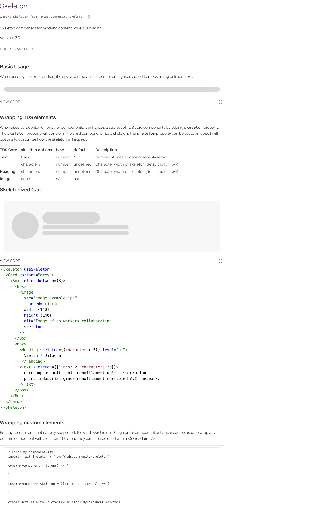 High-level component for "skeletonizing" TDS components. · Issue #88 · telus/tds-community · GitHub