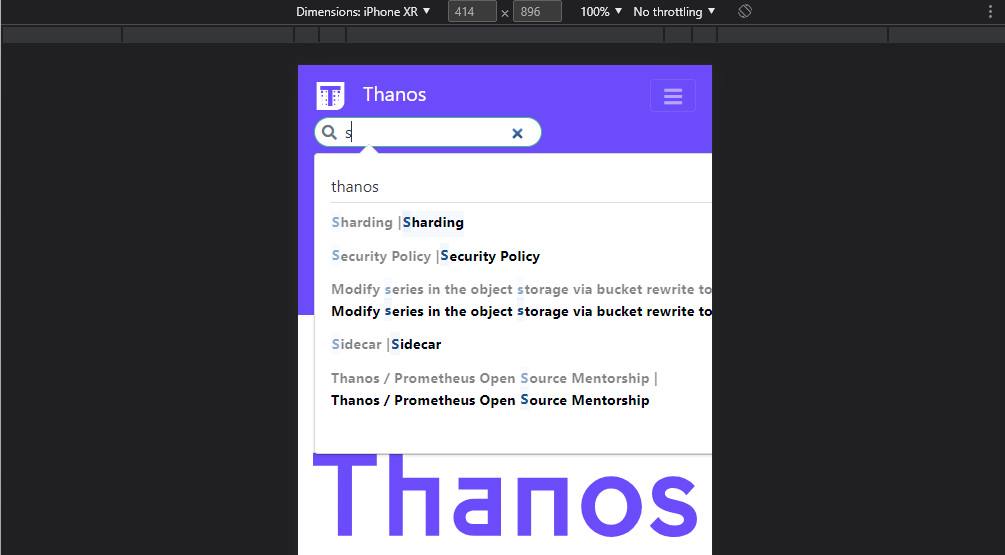 UI Changes: Search Bar · Issue #5595 · thanos-io/thanos · GitHub