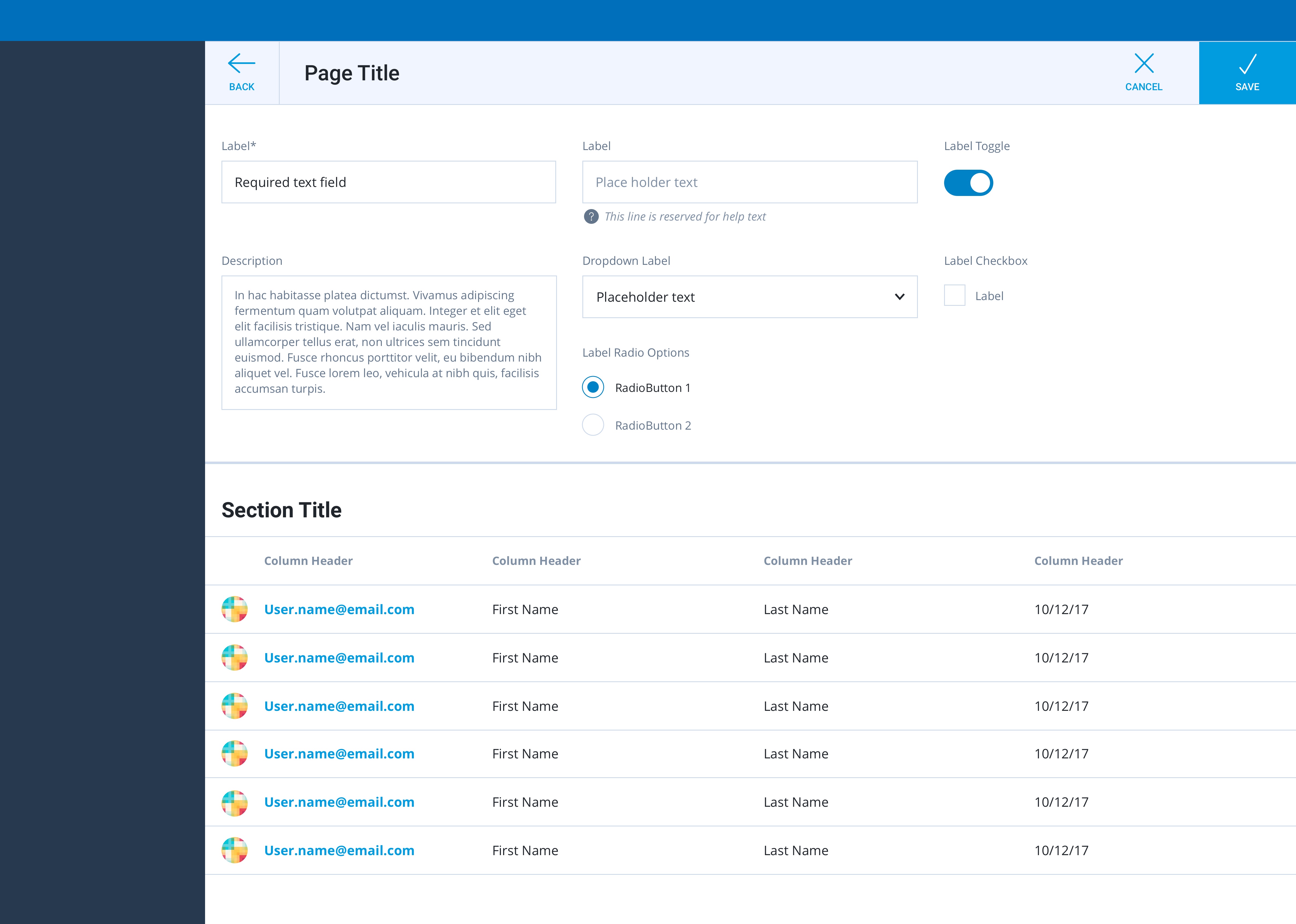UX: Starter Page - Form · Issue #1248 · SAP-archive/techne · GitHub
