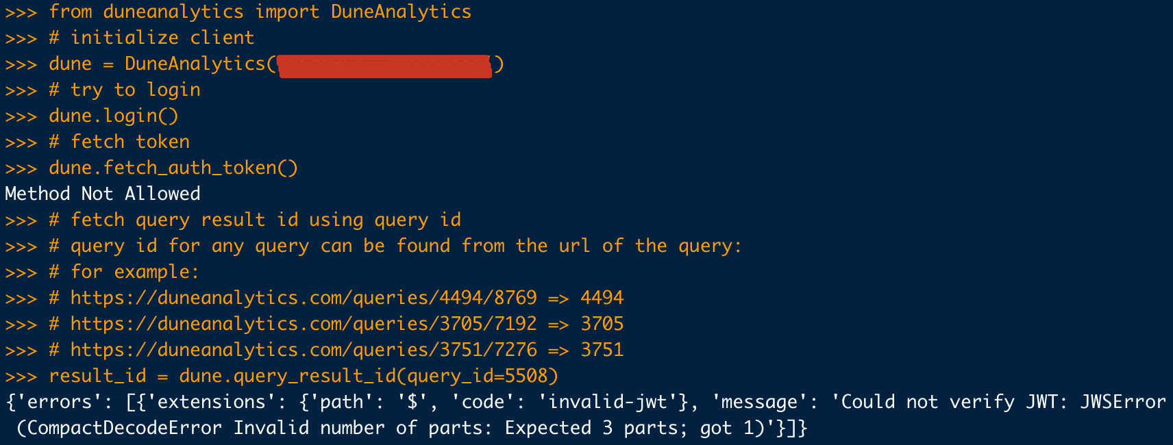 Issue with Login · Issue #4 · itzmestar/duneanalytics · GitHub