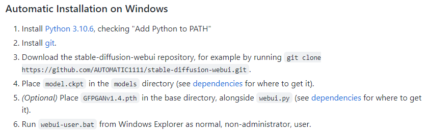 Readme Installation QoL · Issue #3055 · AUTOMATIC1111/stable-diffusion-webui · GitHub