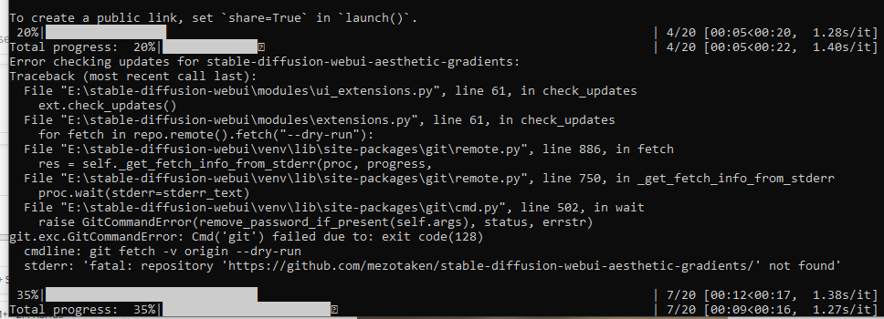 [Bug]: stderr: 'fatal: repository 'https://github.com/stysmmaker/stable-diffusion-webui ...