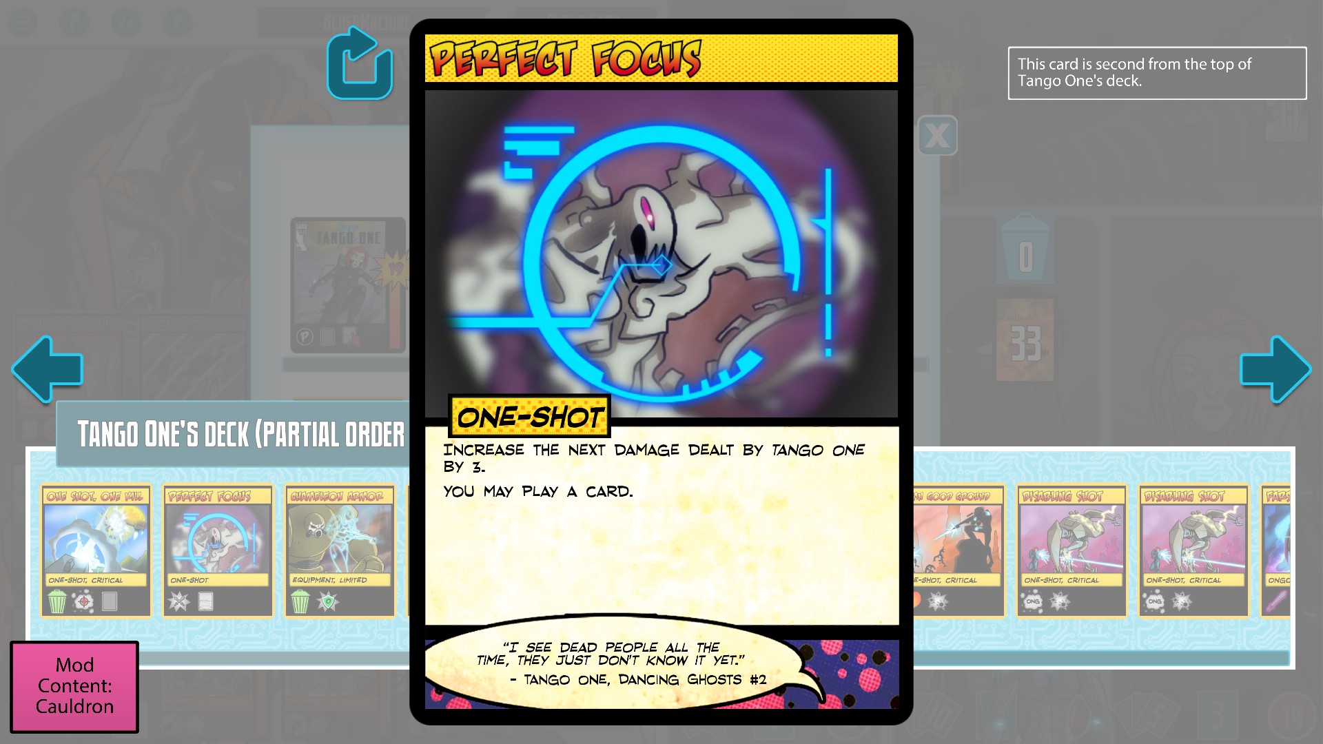 Chameleon Armor reveals but does not discard non-critical cards if a ...