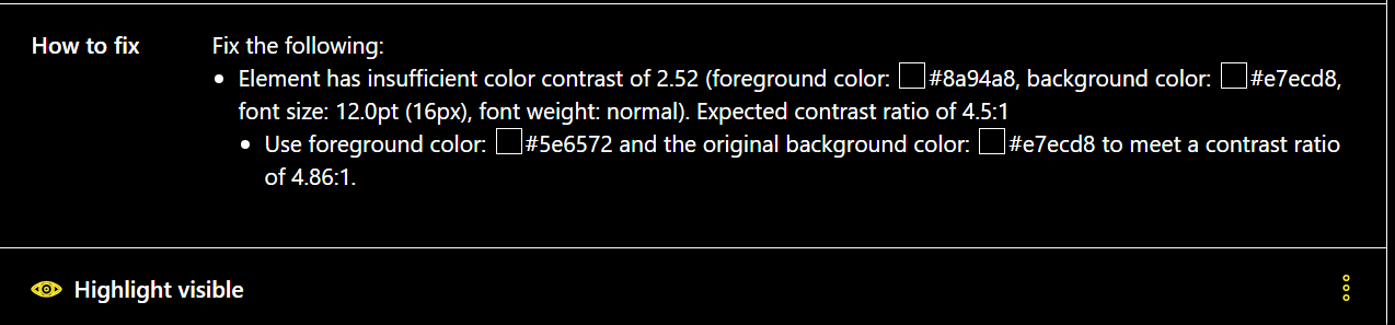 fix: Override high contrast color adjustment for color samples in color ...