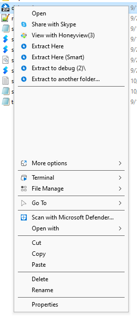 Bandizip, Honeyview, XnViewMP, right-click menu preview image thumbnail rendering has problems ...