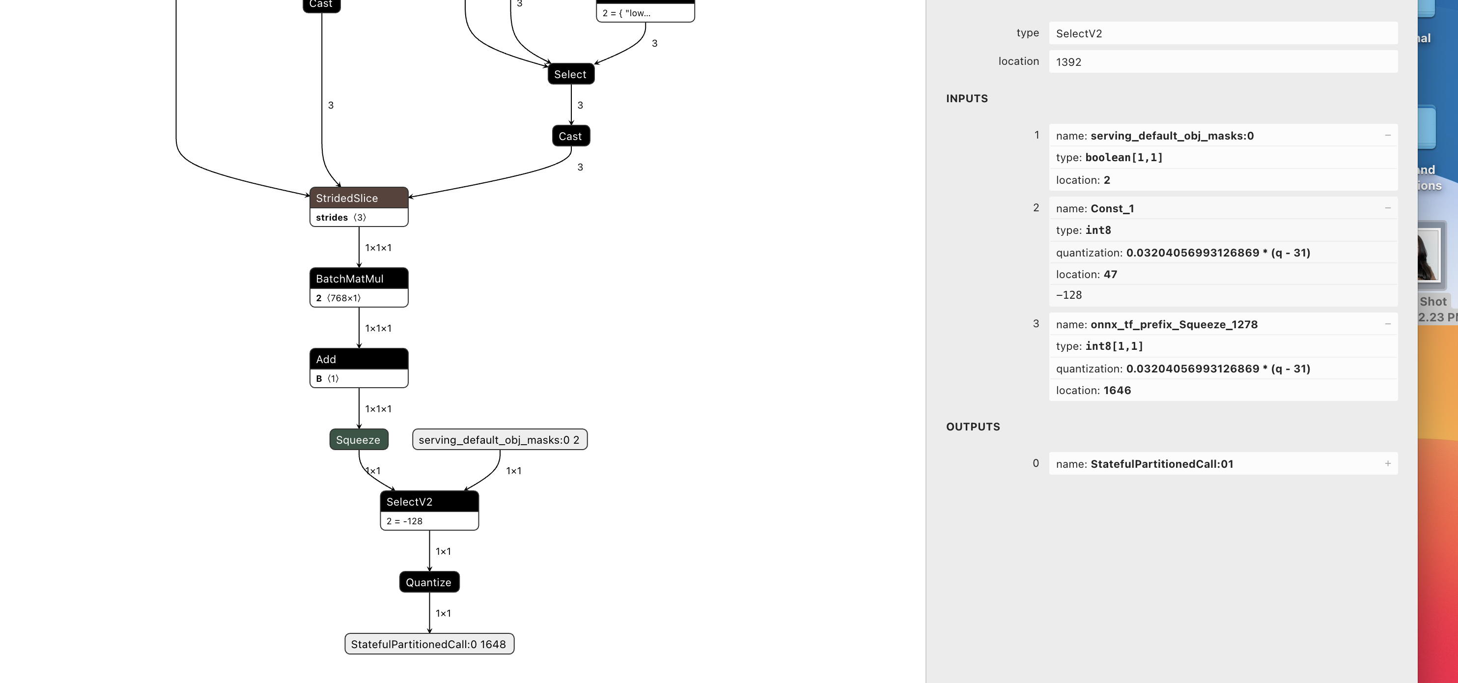 RuntimeError: Given shapes, [1, 23], ] and [1, 10], are not broadcastable.Node number 1392 ...