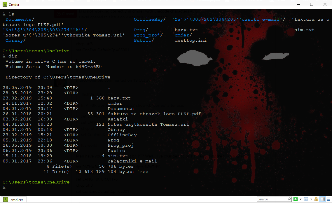 Ls Is Not Working Correctly In Cmder With Unicode Characters · Issue 918 · Cmderdevcmder · Github
