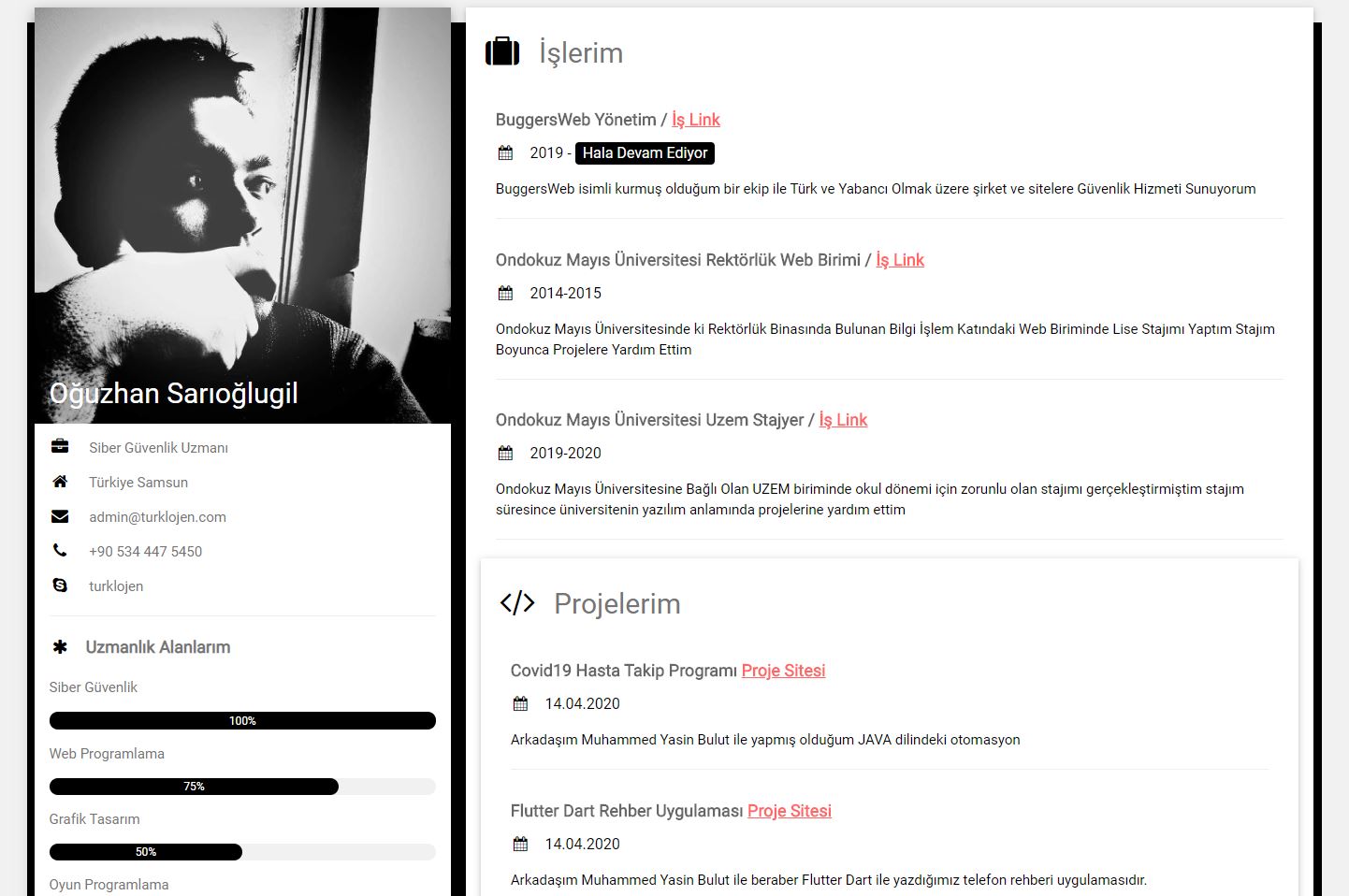 GitHub - TurKLoJeN/online-cv-scripti: Online Dijital CV Scripti Yönetim Panelli