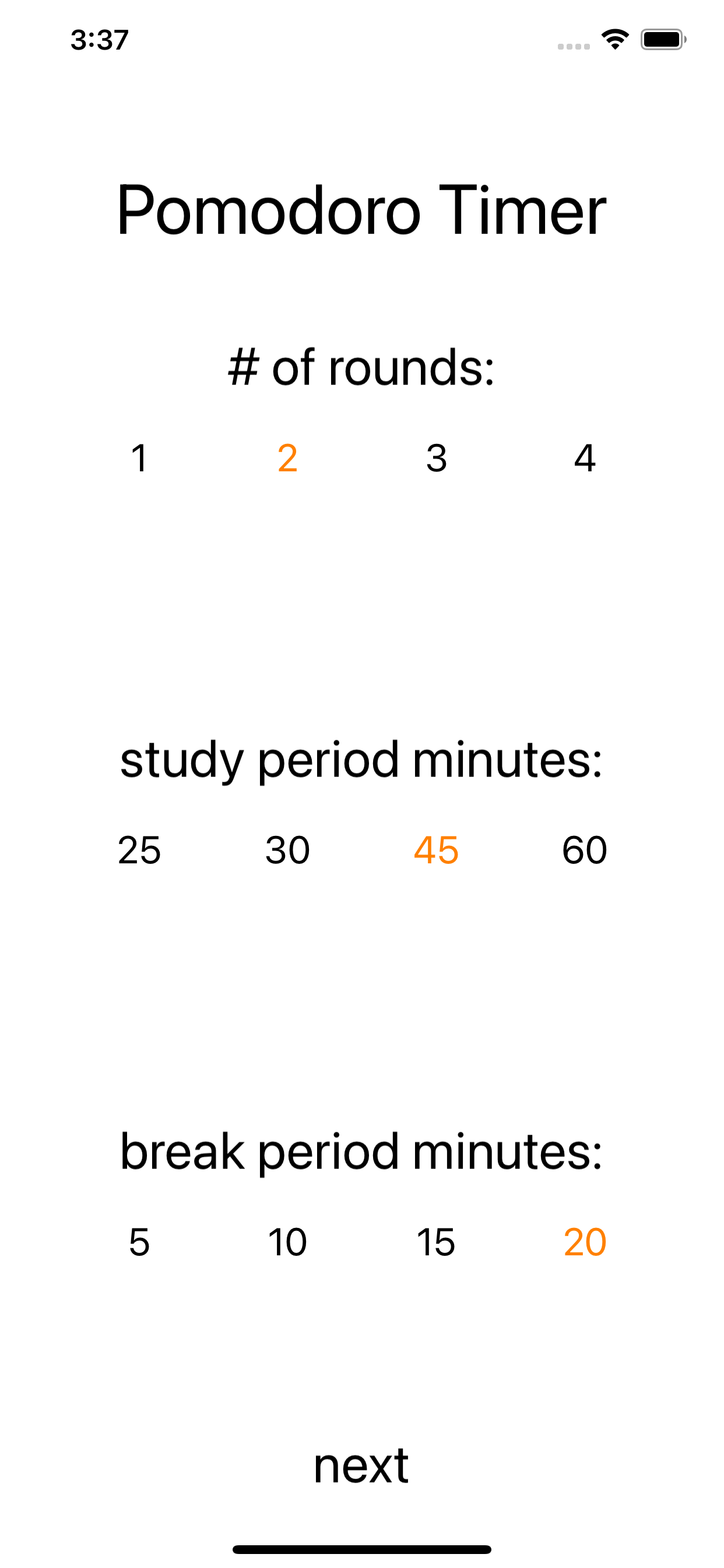 GitHub - mariapavlovic/iOS-pomodoro-app: timer app made with swift on xcode, using pomodoro ...
