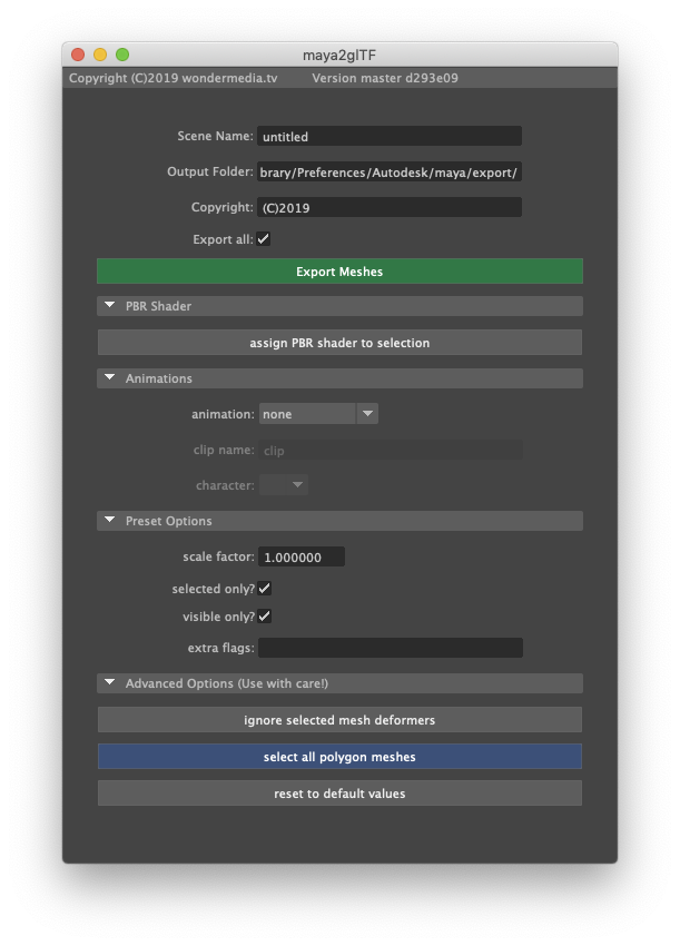 Presets for Maya2glTF · Issue #112 · iimachines/Maya2glTF · GitHub