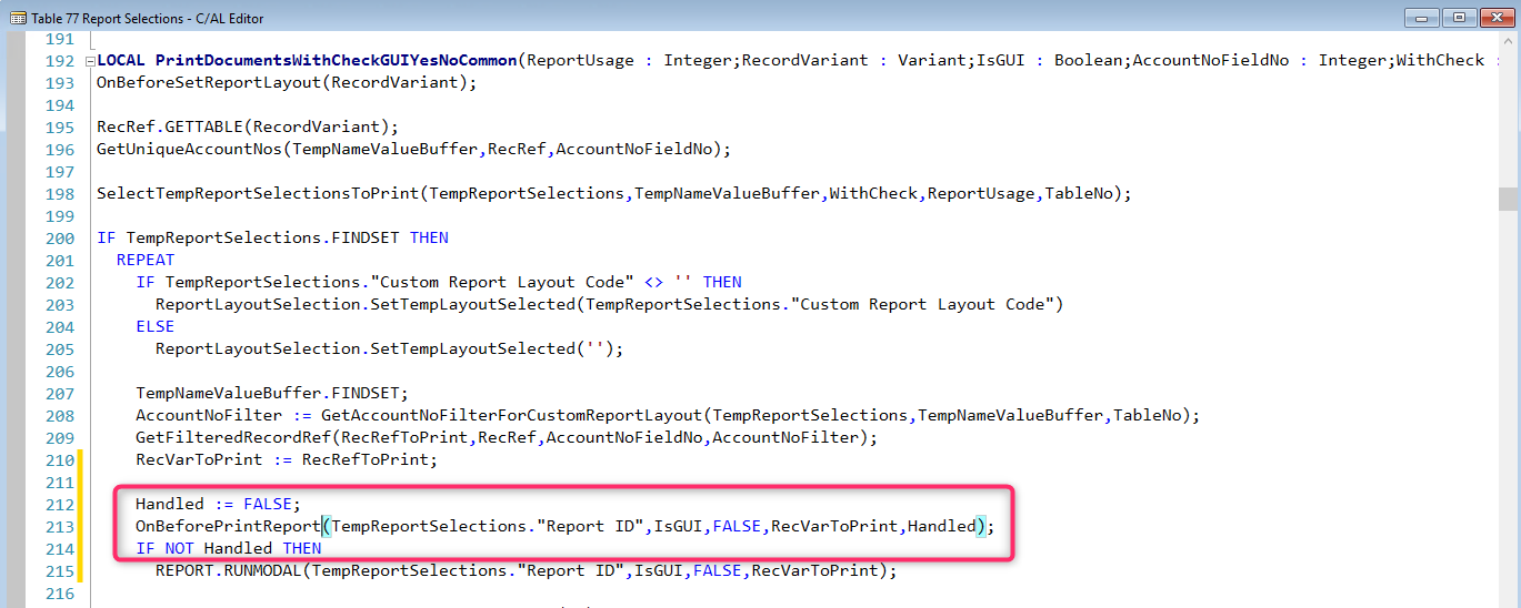 [Event Request Table 77 - OnBeforePrintReport · Issue #2090 · microsoft ...