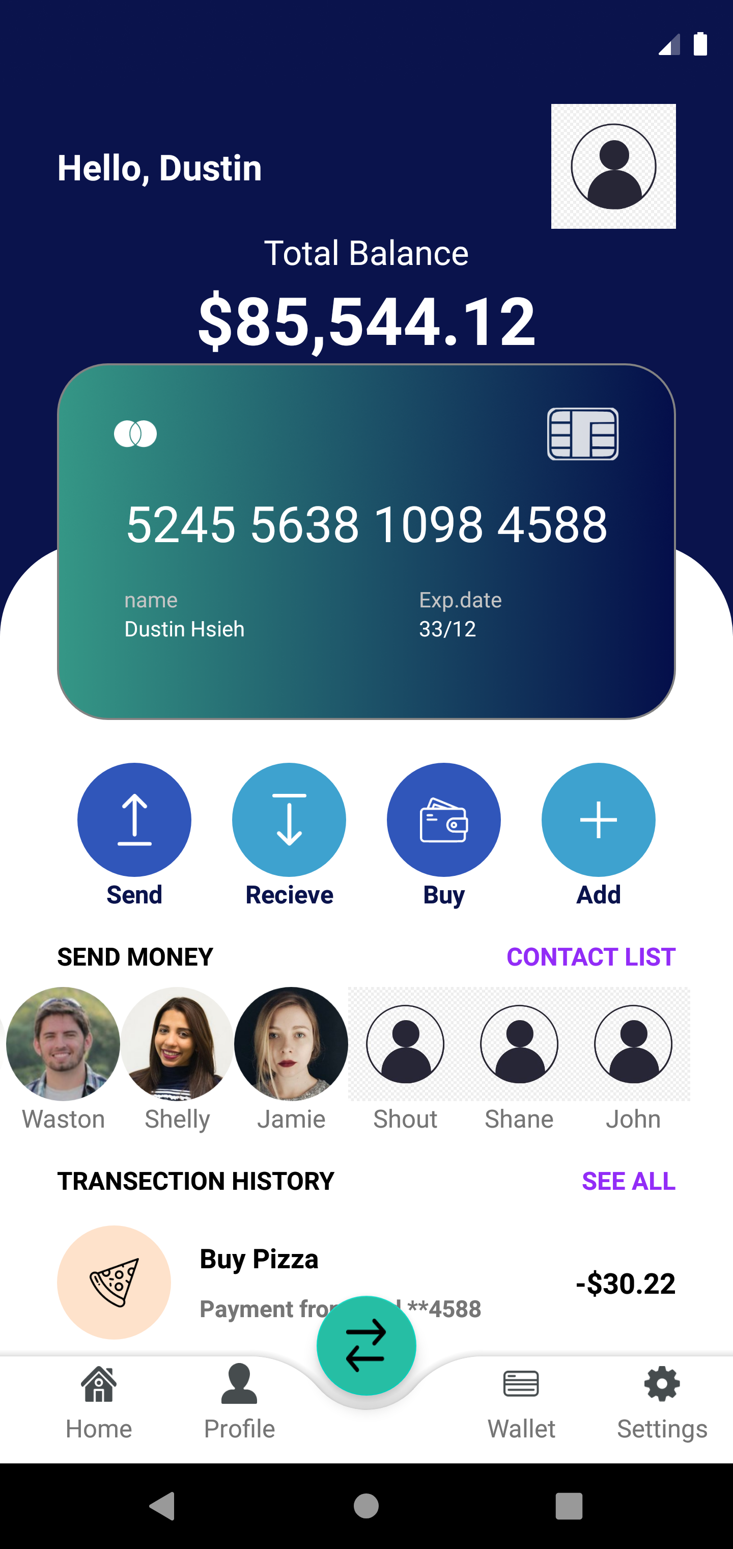 GitHub - code09128/MobileWalletDashBoard: Design MobileWalletDashBoard ...