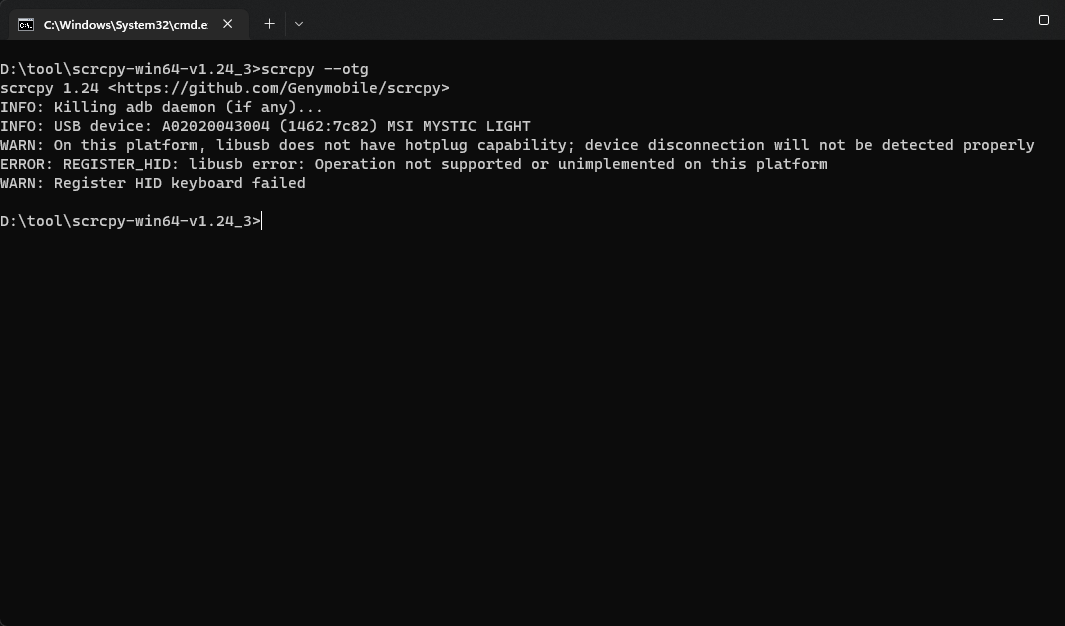 Scrcpy interferes with the Samsung Galaxy S Pen (or visa versa ...