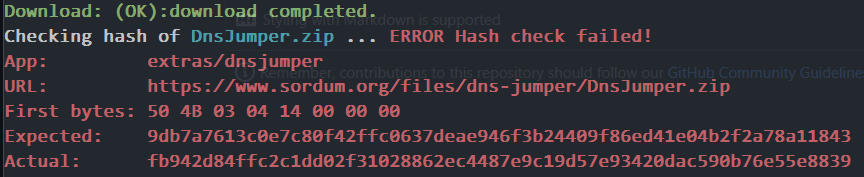 dnsjumper@2.2: hash check failed · Issue #6121 · ScoopInstaller/Extras · GitHub