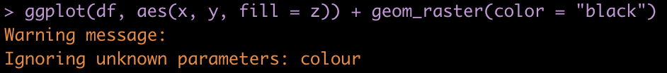 geom_raster ignores color · Issue #3935 · tidyverse/ggplot2 · GitHub