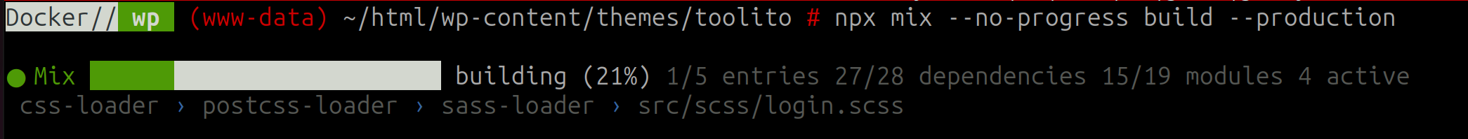 The --no-progress flag does not hide the build progress · Issue #3372 · laravel-mix/laravel-mix ...