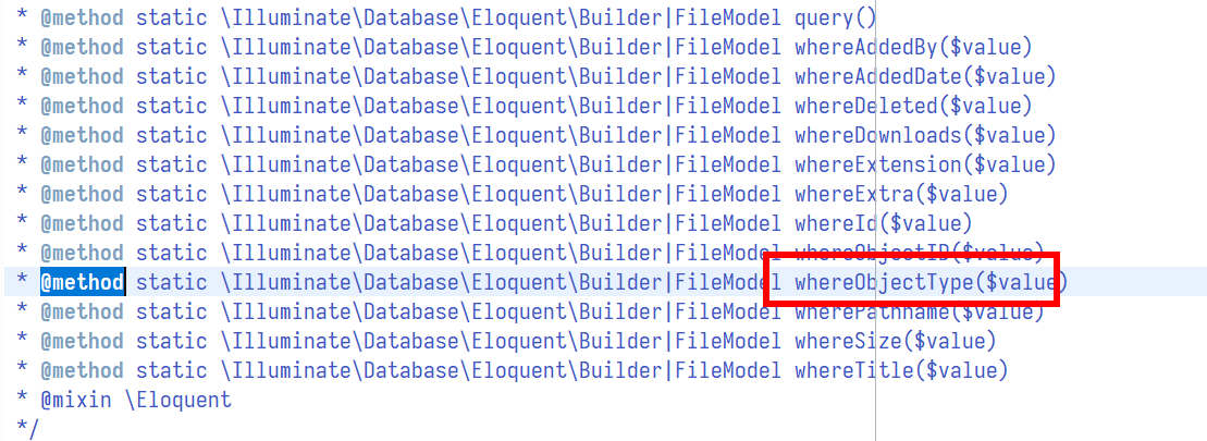 If the database field like Camel Case · Issue #1151 · barryvdh/laravel-ide-helper · GitHub