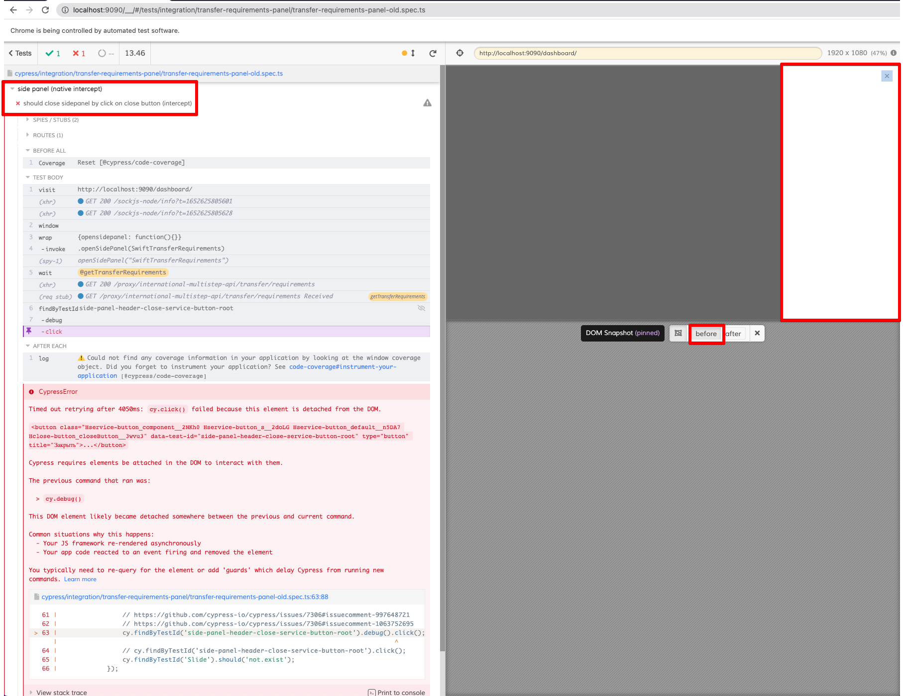 Test Fails Between Query And Click · Issue 21506 · Cypress Iocypress · Github