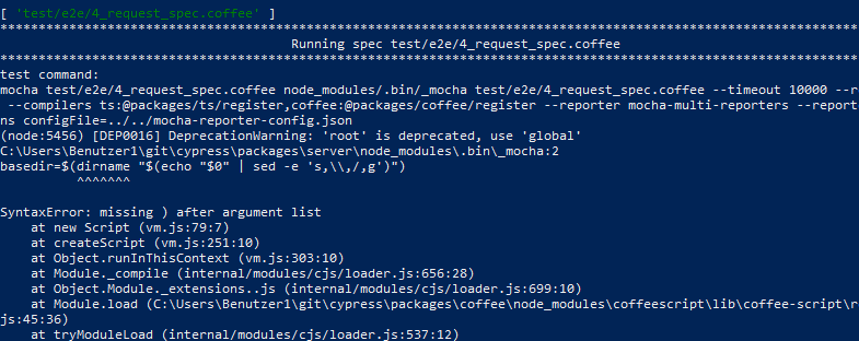 Can not run packages/server e2e tests on Windows · Issue #5583 ...