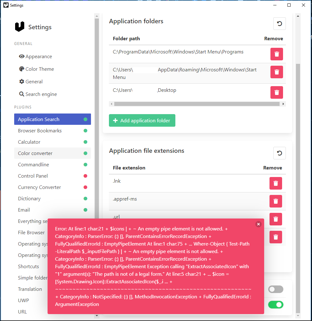 Application Search - Show native icons (ON) breaks searching for applications · Issue #958 ...