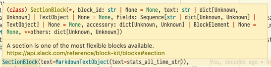 Are there any examples/user guide for using `slack_sdk.models`? · Issue #986 · slackapi/python ...