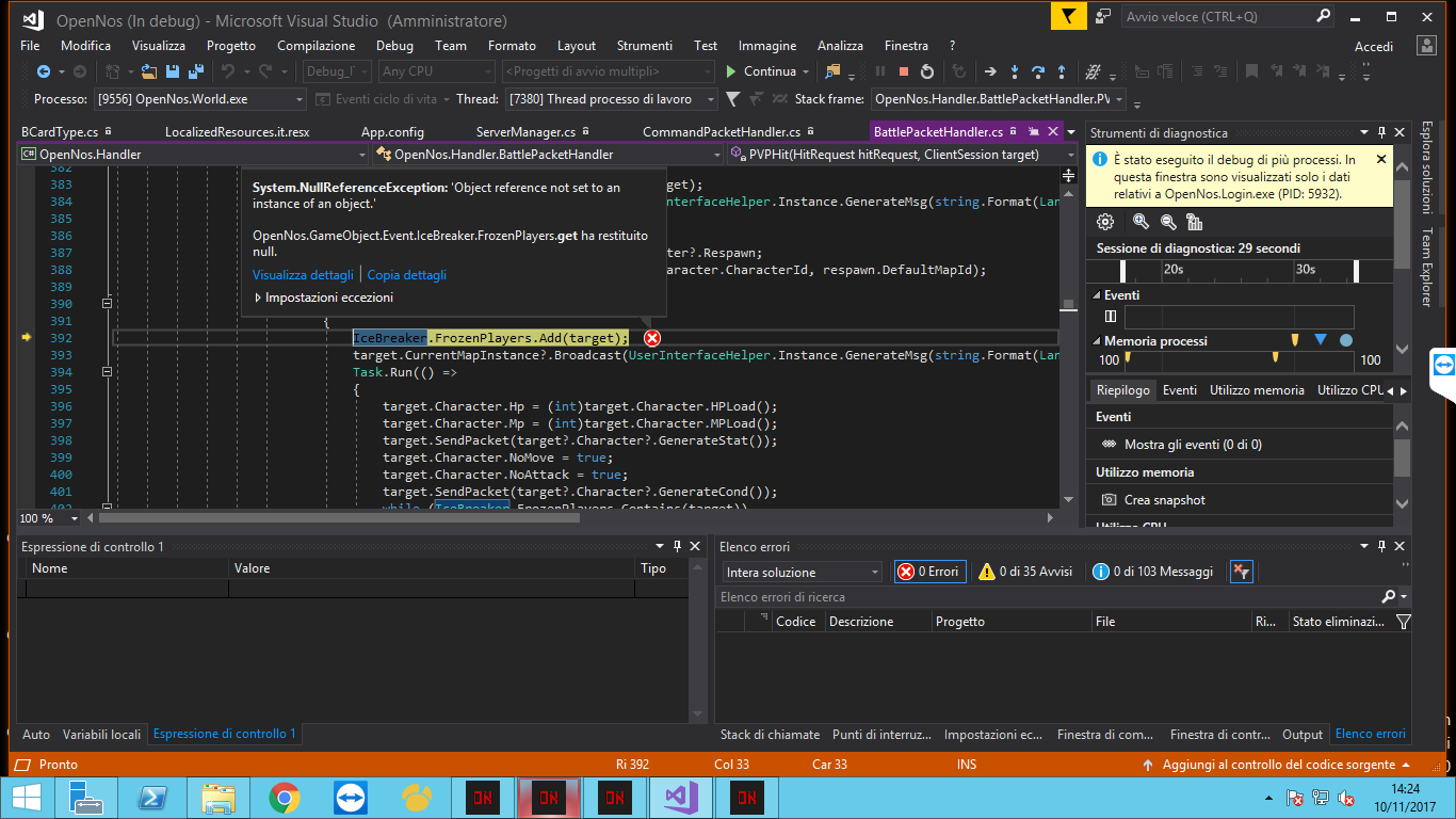 Crash icebreaker · Issue #1964 · OpenNos/OpenNos · GitHub