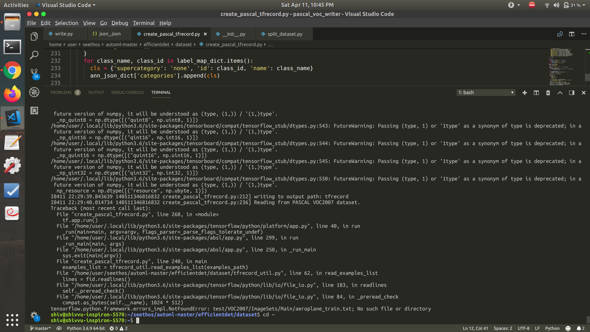 Generation of tfrecord for custom dataset · Issue #209 · google/automl · GitHub