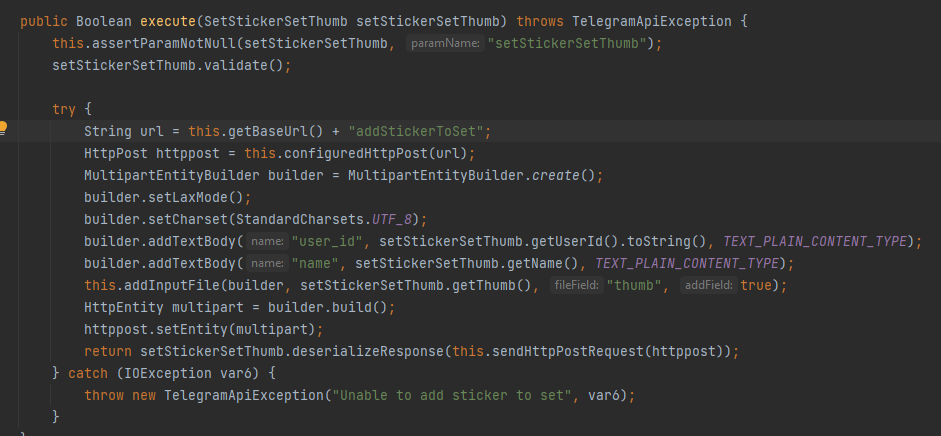 SetStickerThumb pointing to wrong Telegram API Path · Issue #920 · rubenlagus/TelegramBots · GitHub