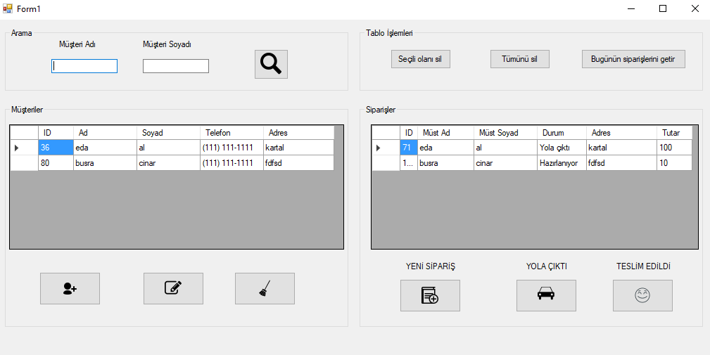 GitHub - EdaAltintas/WaterOrder: Windows Forms App