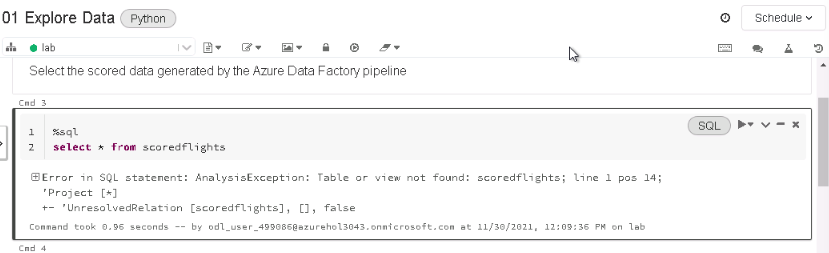 Issues found in lab · Issue #101 · microsoft/MCW-Big-data-analytics-and ...