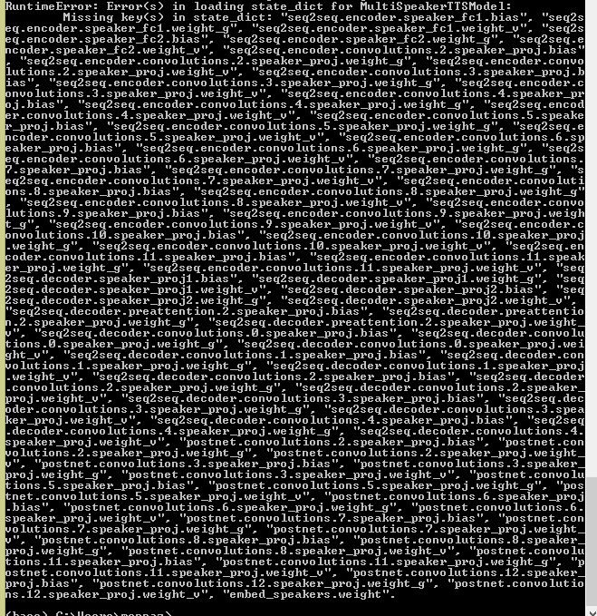 KeyError: 'unexpected key "seq2seq.decoder.attention.in_projection.bias" in state_dict' · Issue ...