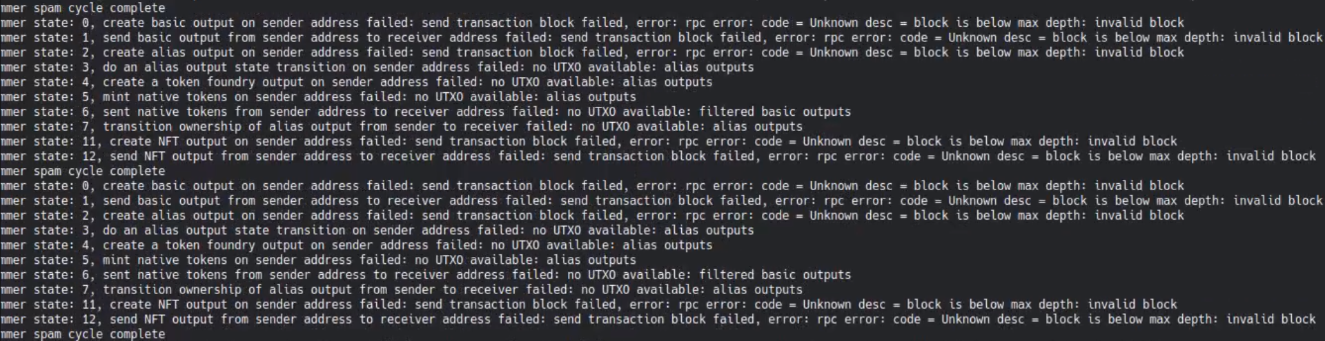 Spammer can't issue blocks anymore because below max depth · Issue #33 · iotaledger/inx-spammer ...
