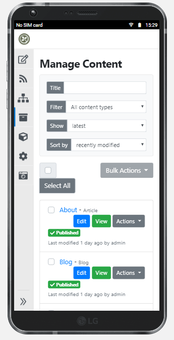 Content Items Mobile Ui Issues · Issue 4198 · Orchardcms Orchardcore · Github