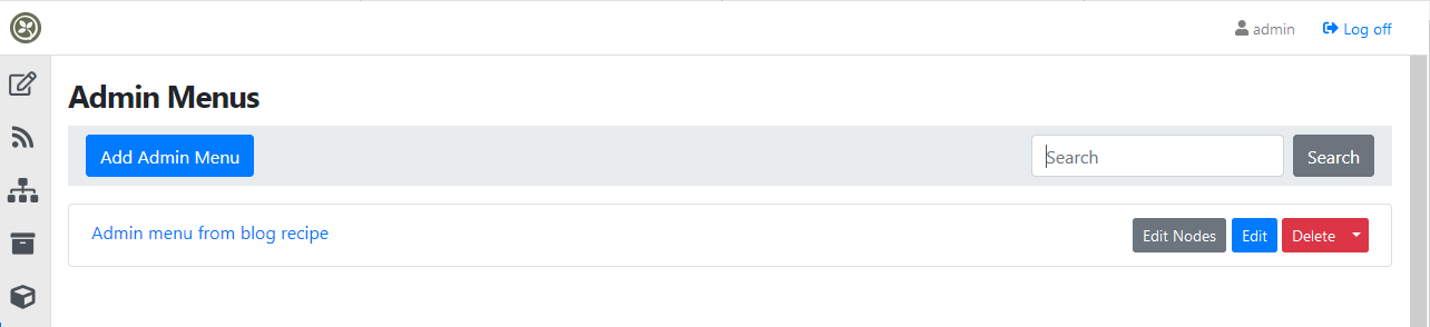 Prettify Admin Menus page · Issue #4304 · OrchardCMS/OrchardCore · GitHub