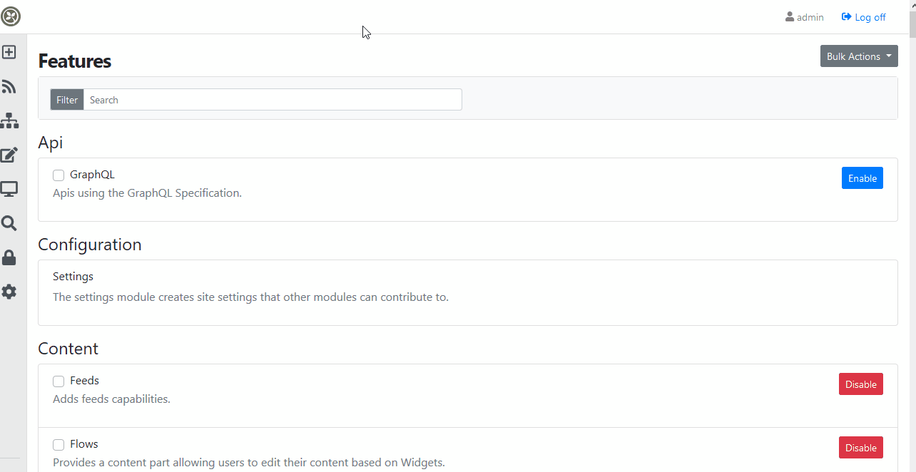Recommendation UX Improvement in Features sections / Admin · Issue #6724 · OrchardCMS ...