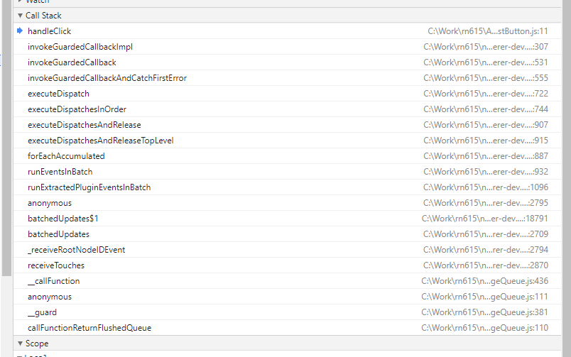 Hermes Engine Sends Redundant Native Call Frames In Debuggerpaused Event During Debugging