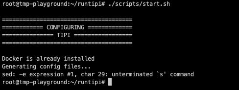 Issue while starting Tipi · Issue #184 · runtipi/runtipi · GitHub