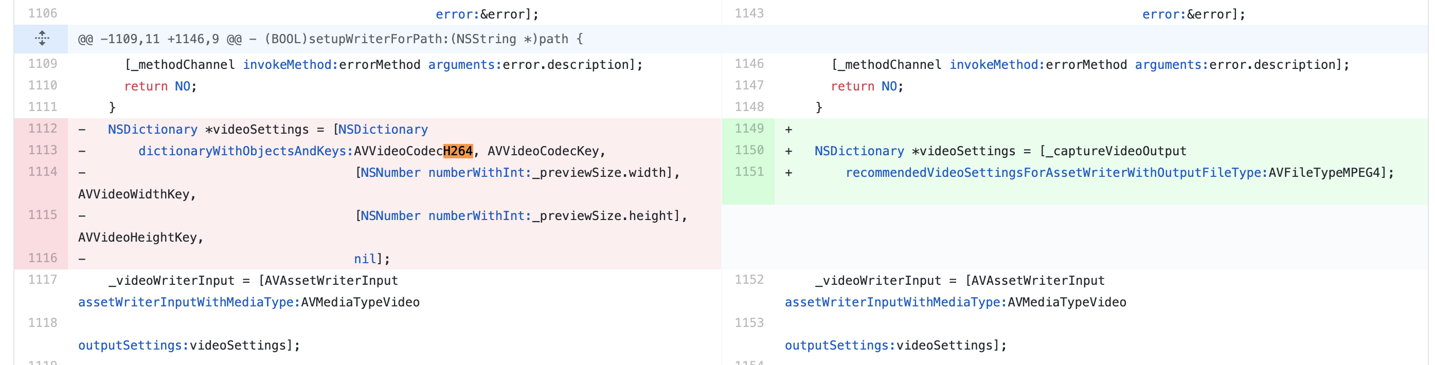 Camera Provide An Option To Choose Video Encoder For Ios · Issue 83074 · Flutterflutter · Github