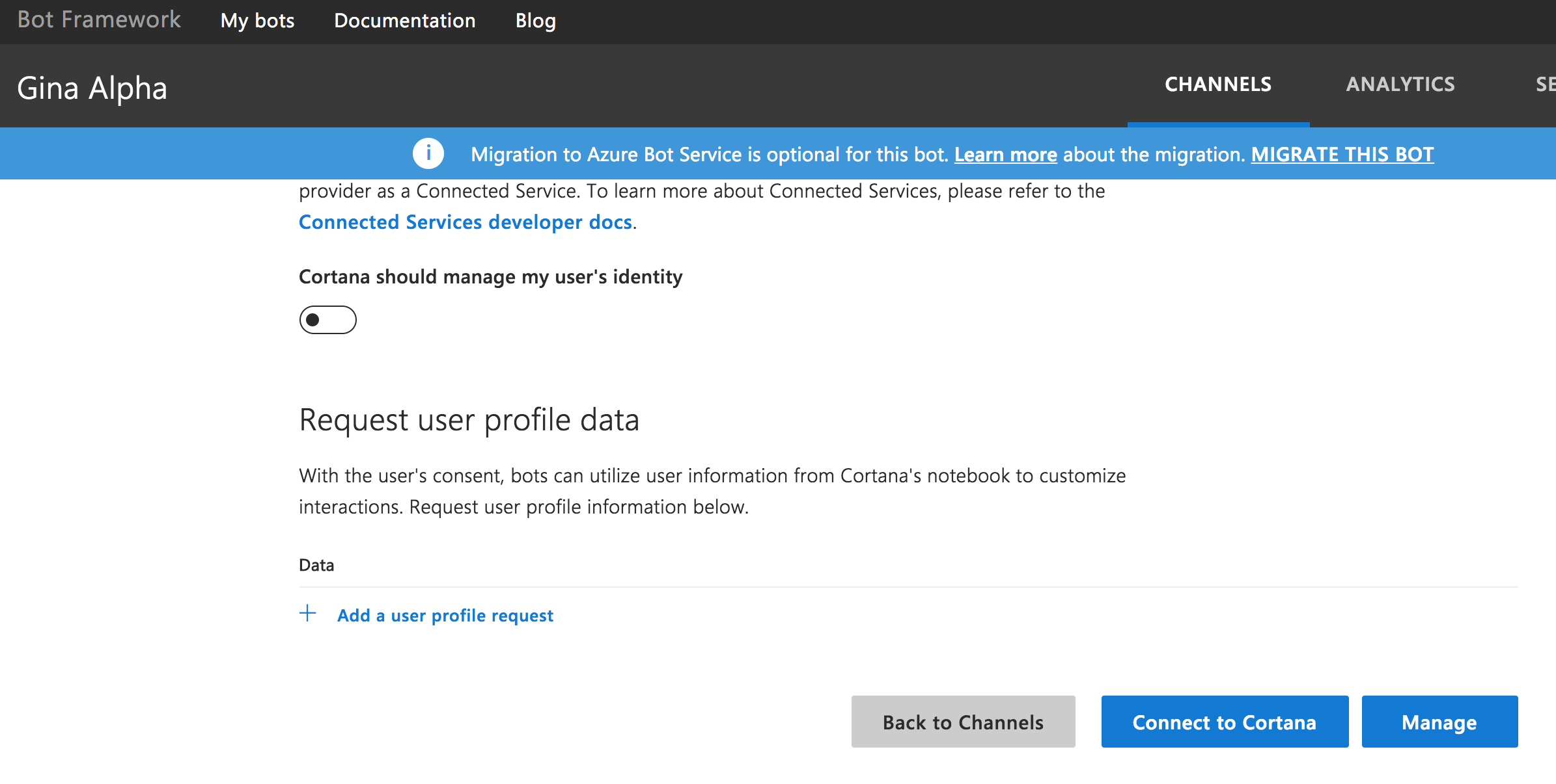 Cortana manage on dev.botframework.com · Issue #4961 · microsoft/botframework-sdk · GitHub