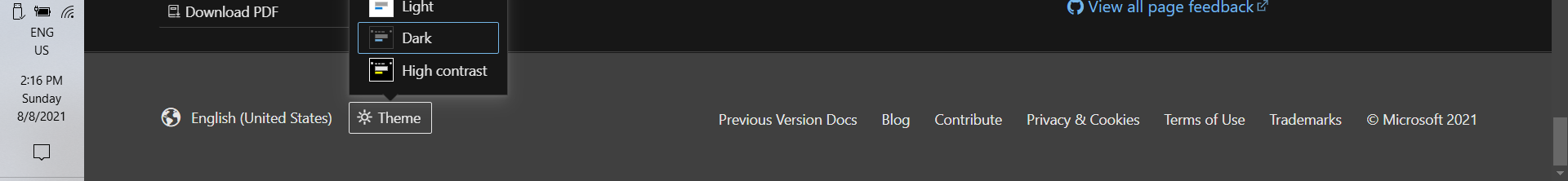 [Broken Website] docs.microsoft.com switches to "High Contrast" theme even if excluded · Issue ...
