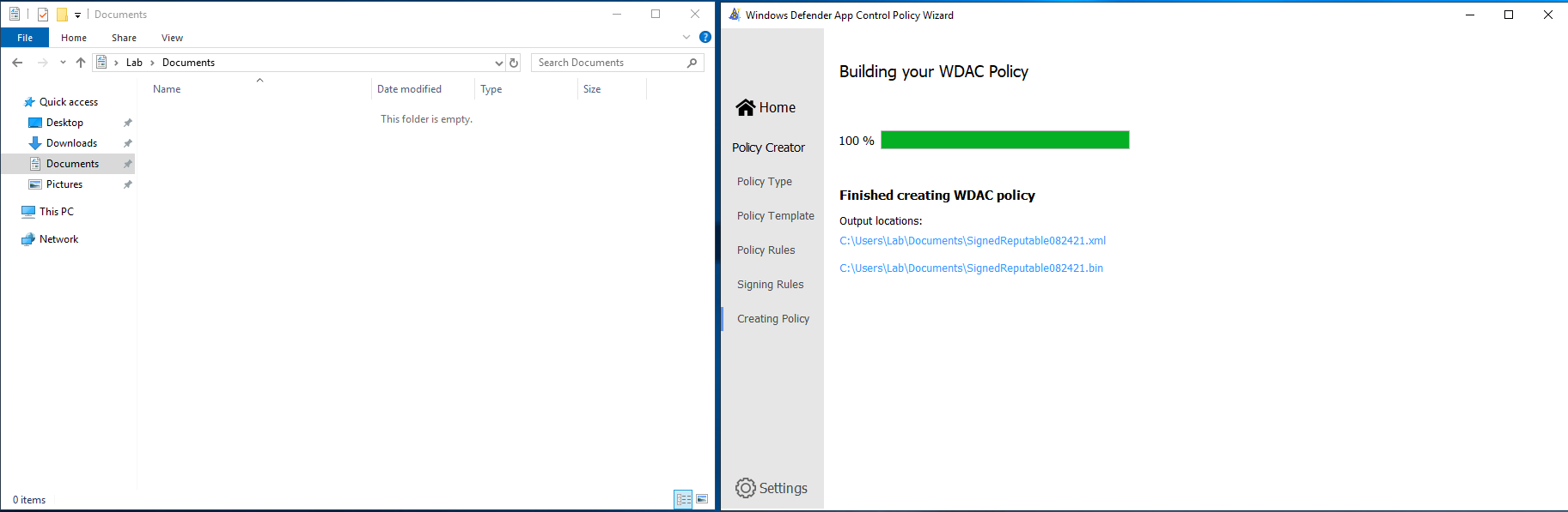 16.2.1 no xml file output after successfully created policy · Issue #27 · MicrosoftDocs/WDAC ...