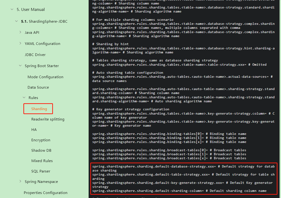 The 5.1.1 document is not ture about sharding rules · Issue #18055 · apache/shardingsphere · GitHub