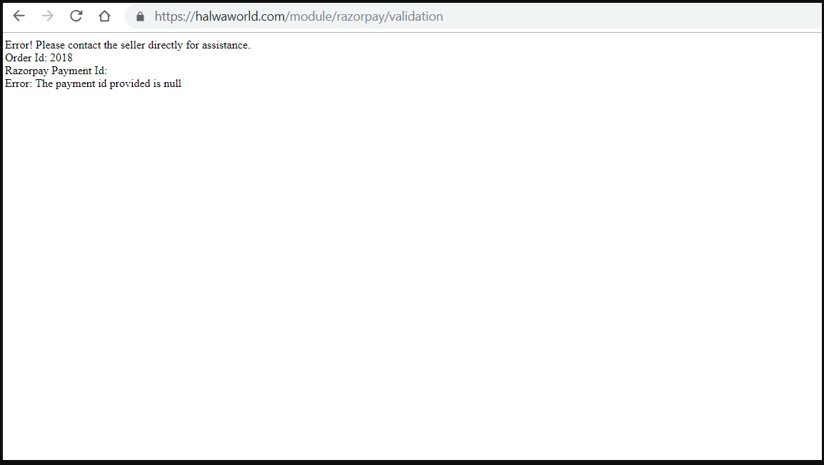 Error: The payment id provided is null · Issue #28 · razorpay/razorpay-prestashop · GitHub