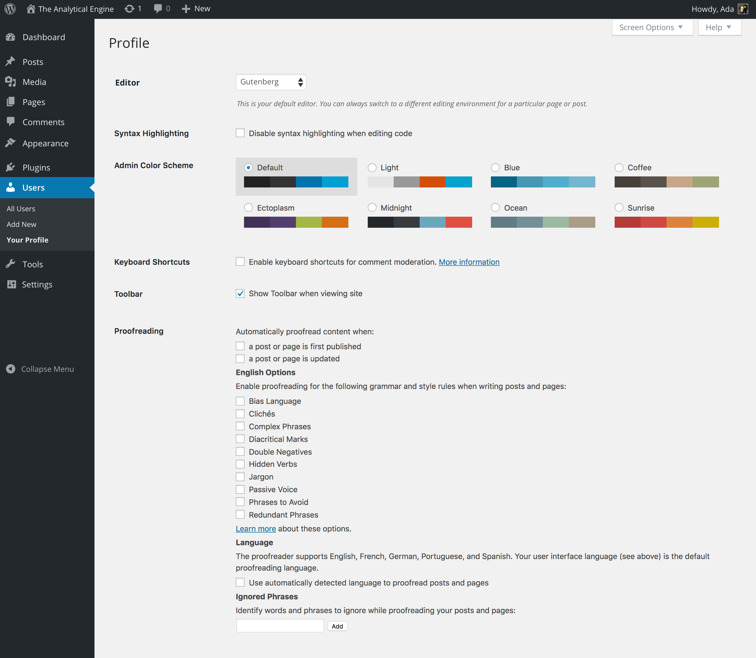 Allow choosing the preferred editor per user · Issue #9 · WordPress/classic-editor · GitHub